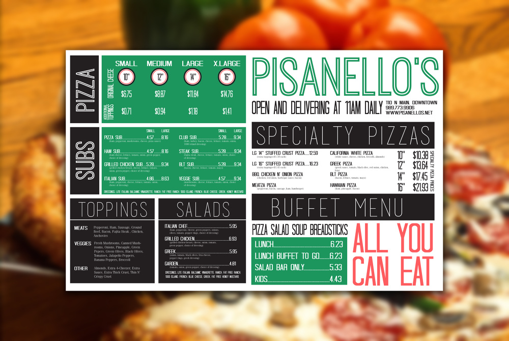 Menu Redesign - Brittany Smith