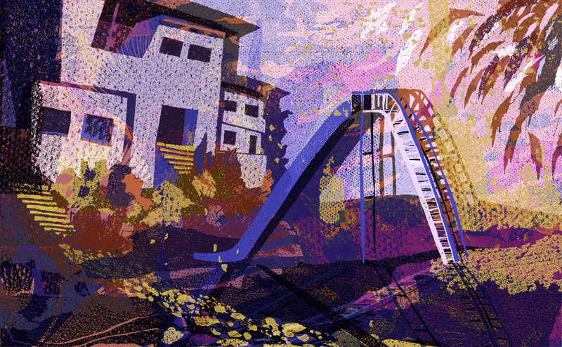 lost places GIF Animation - Isabel Roos Illustration
