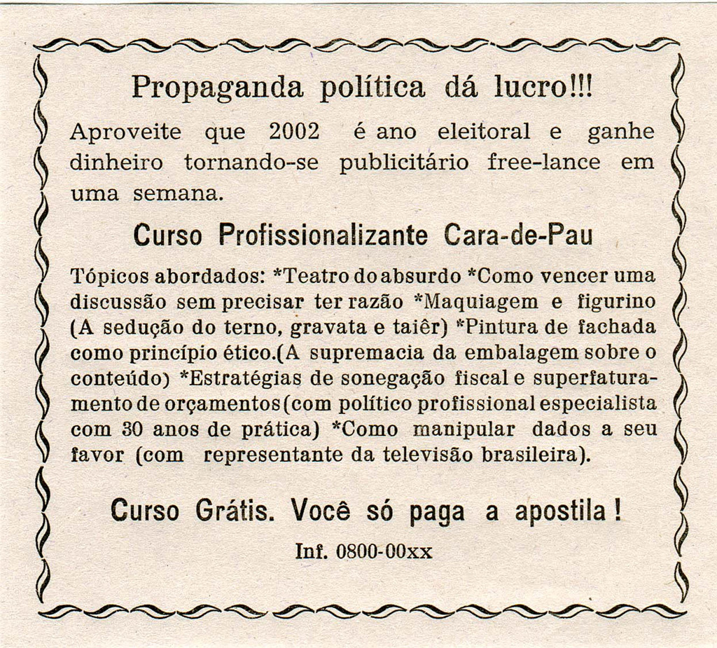 Panfleto Propaganda Política - Grupo Poro