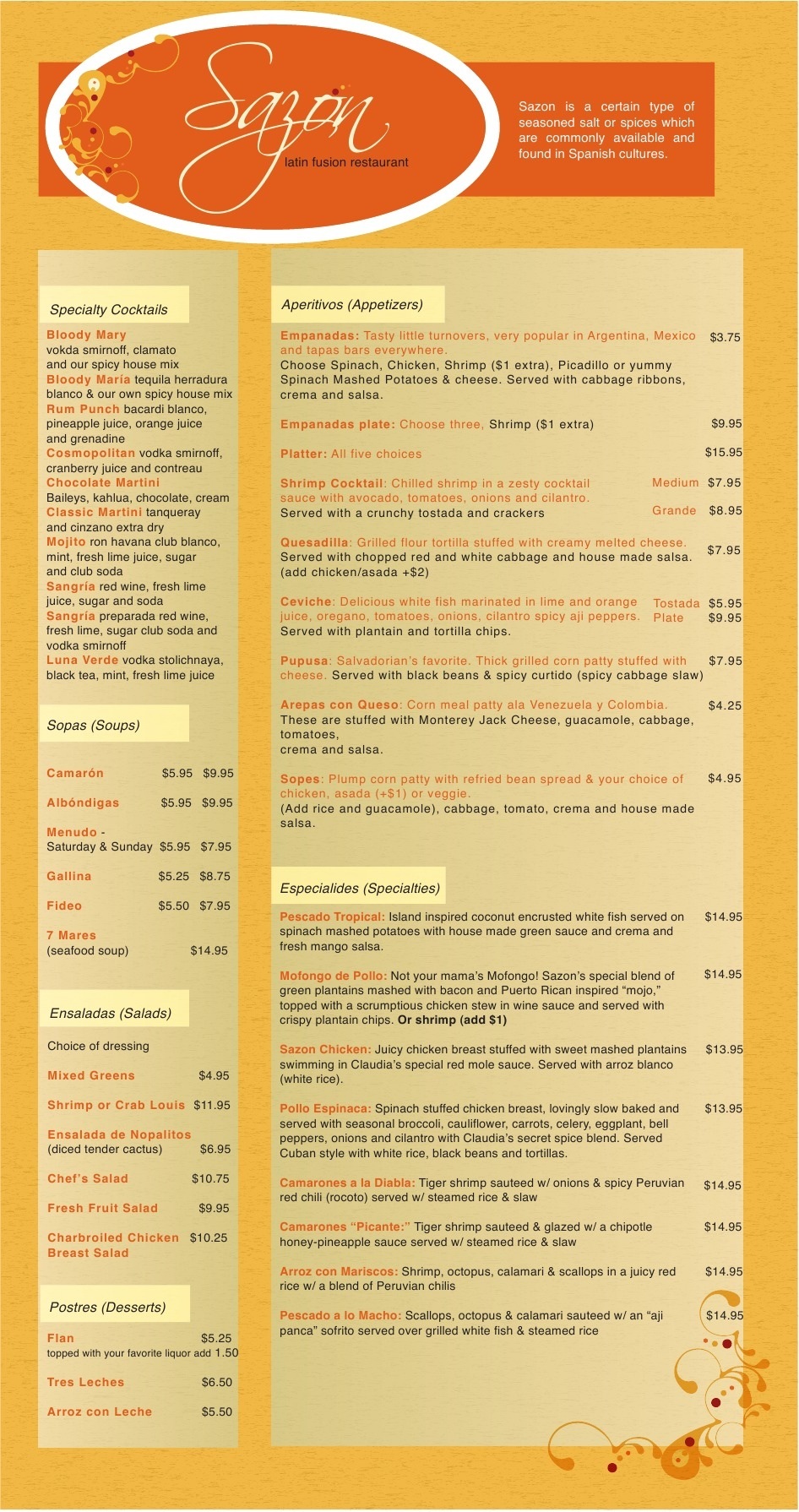 Sazon Restaurant logo and identity system - irmaleondesign.com