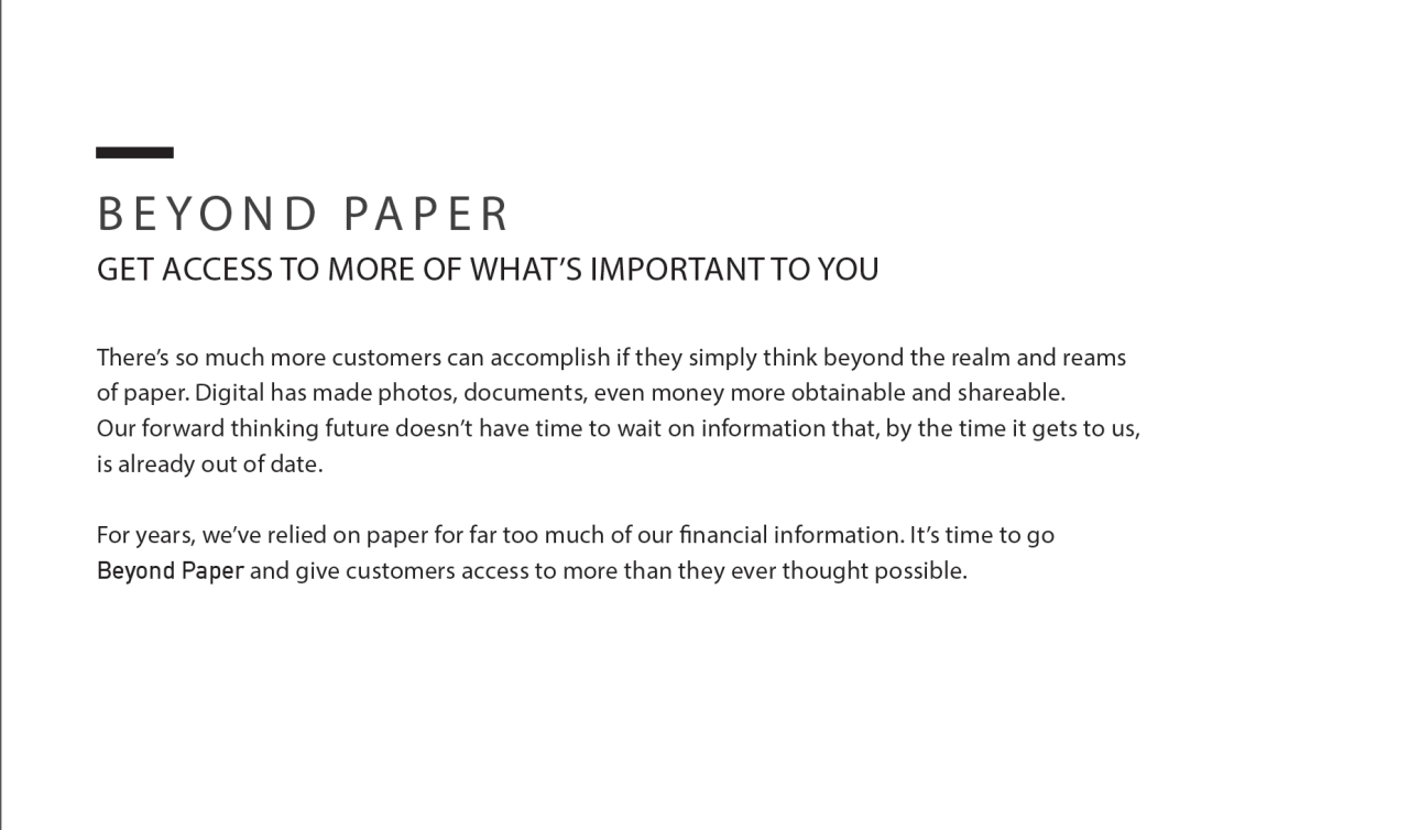 Chase Paperless - my work by judd