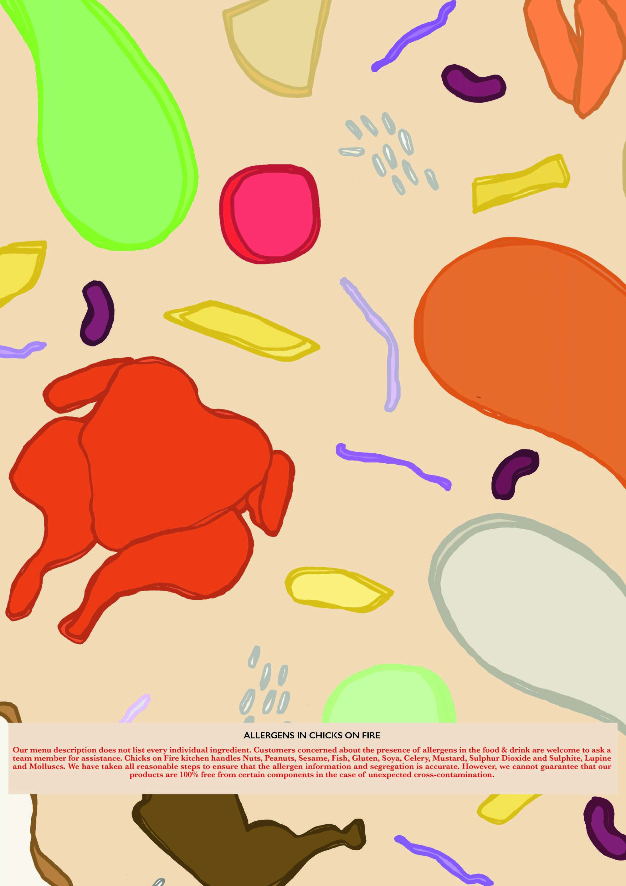 Chicks on Fire Menu Design - elizaloh