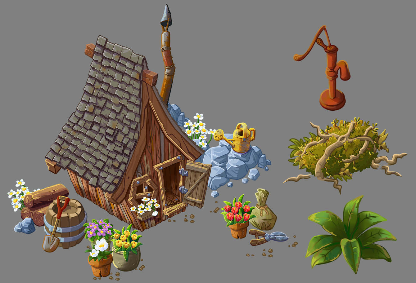 Game Graphics - Star Map Houses - roisin swales portfolio
