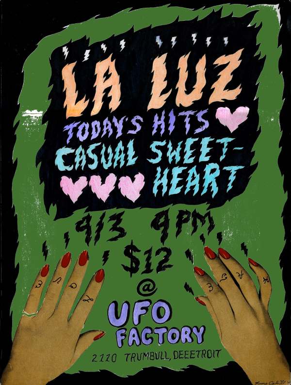 La Luz show poster - Lucy Cahill