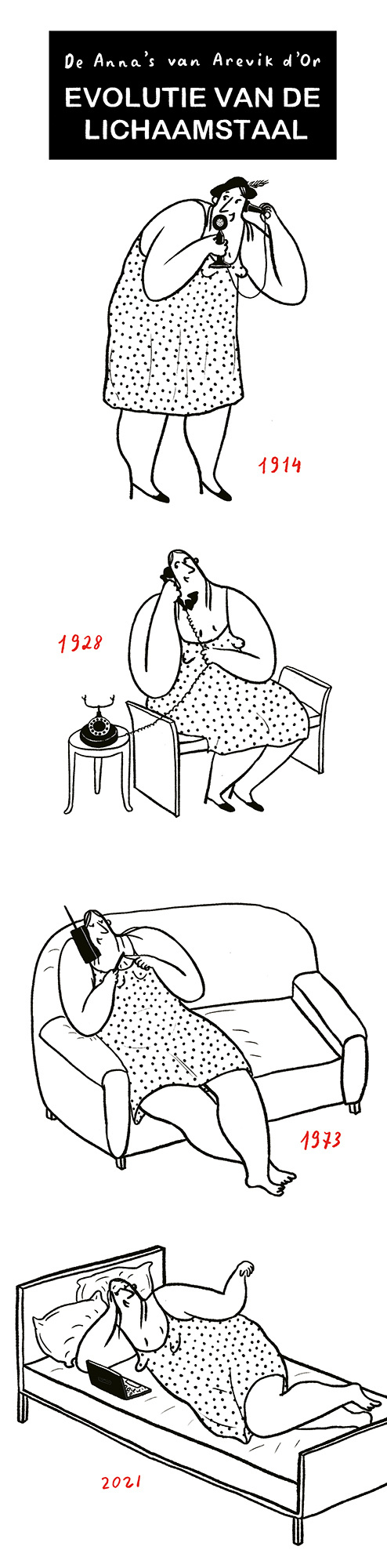 The evolution of the body language talking on the phone - Arevik d'Or