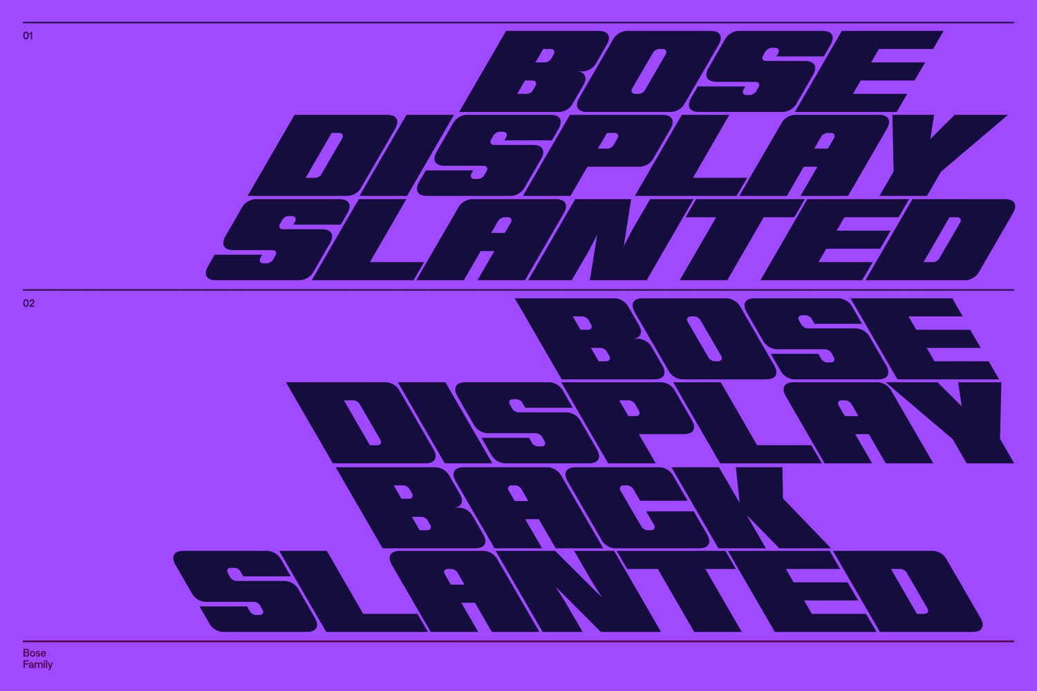 Bose custom typeface - Jan Estrada-Osmycki