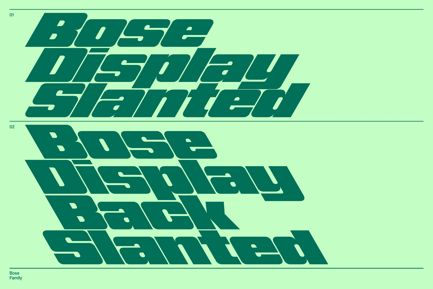 Bose custom typeface - Jan Estrada-Osmycki