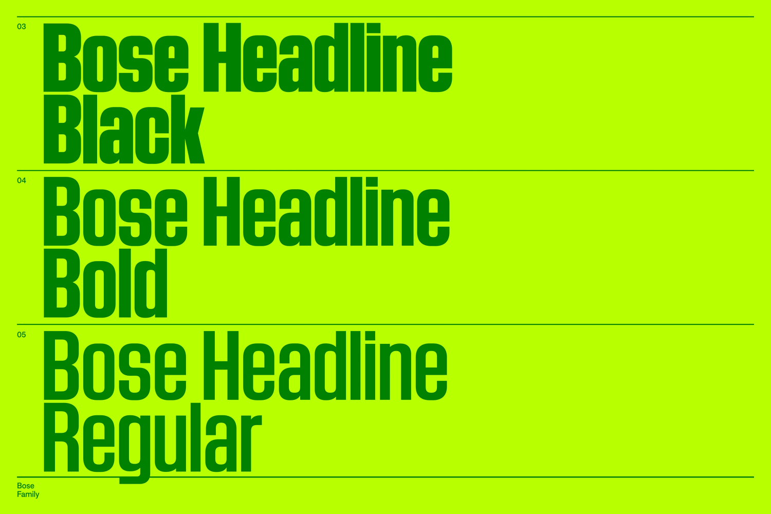 Bose custom typeface - Jan Estrada-Osmycki