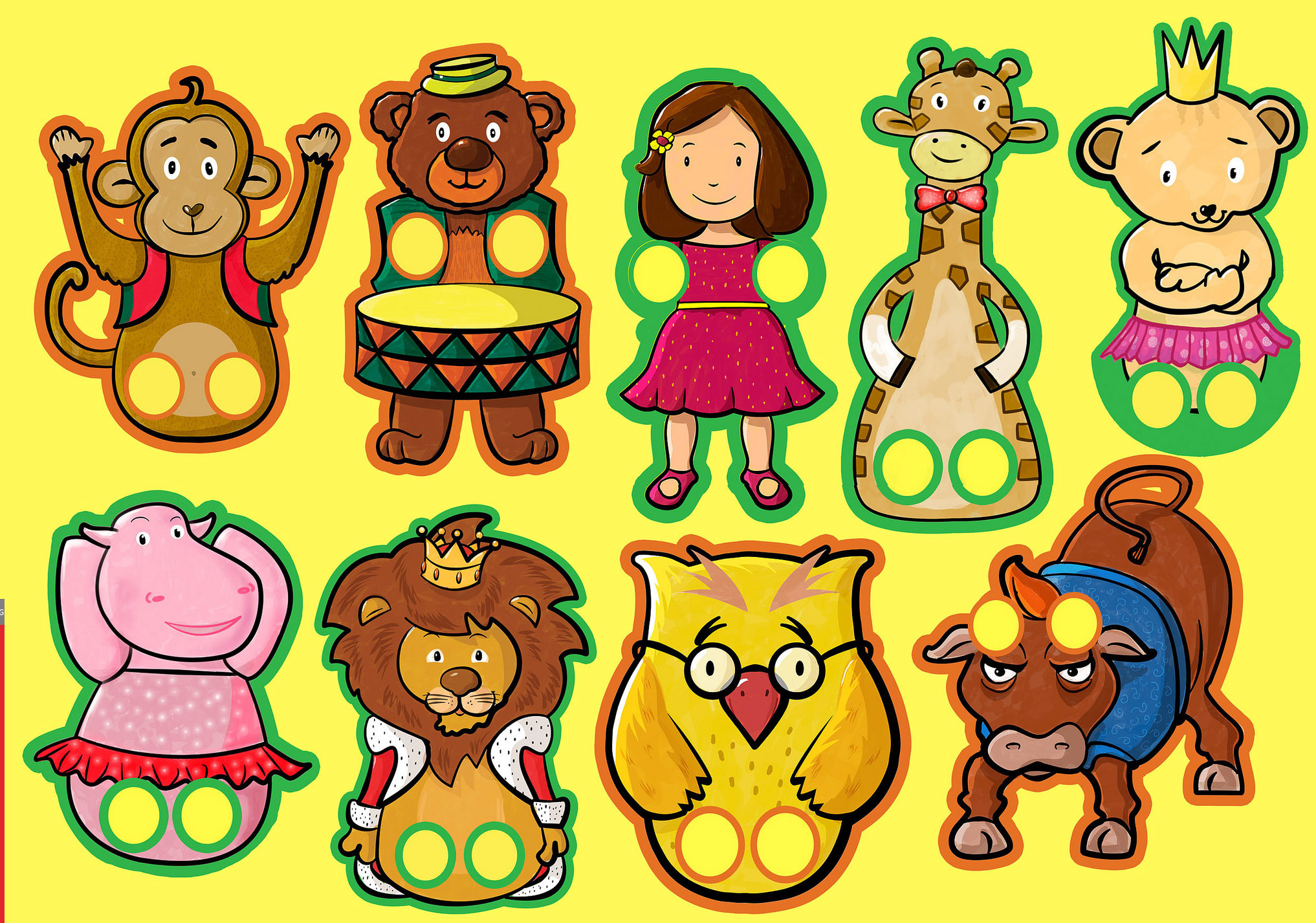 Finger animals - cigale meshel - illustrator