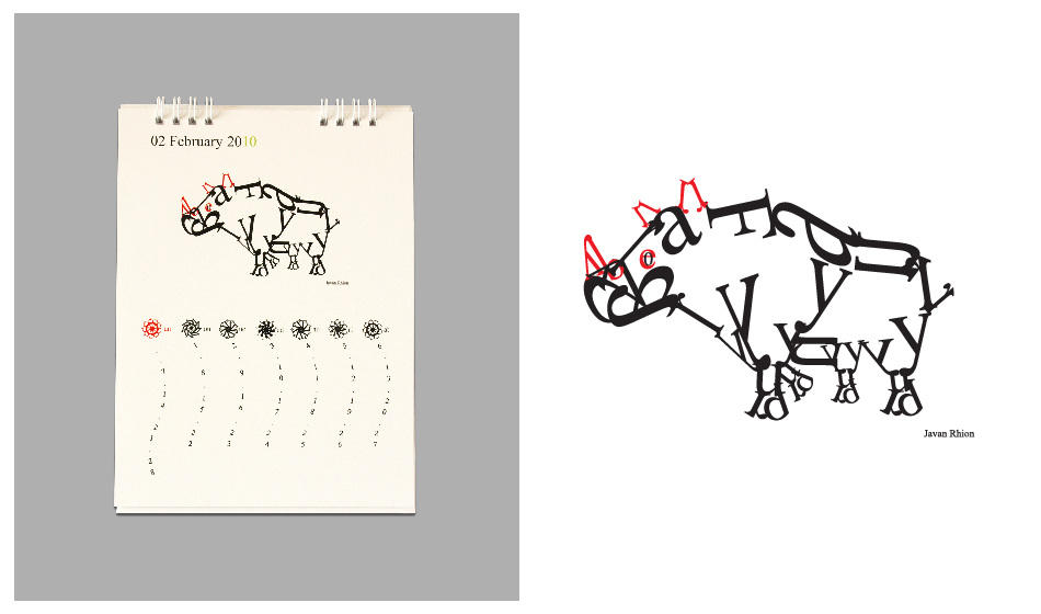 Endangered Animals Calendar - moniphat