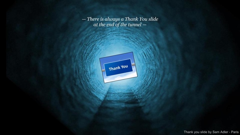 The Thank You slide - Karel De Mulder