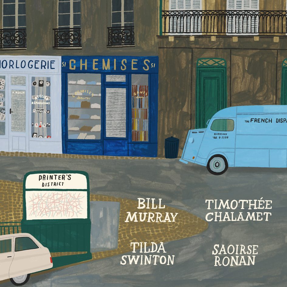 The French Dispatch - Rachel Victoria Hillis Illustrations