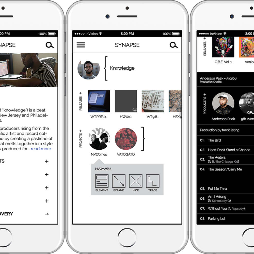 'SYNAPSE' Music Discovery App - Madison Beckerman