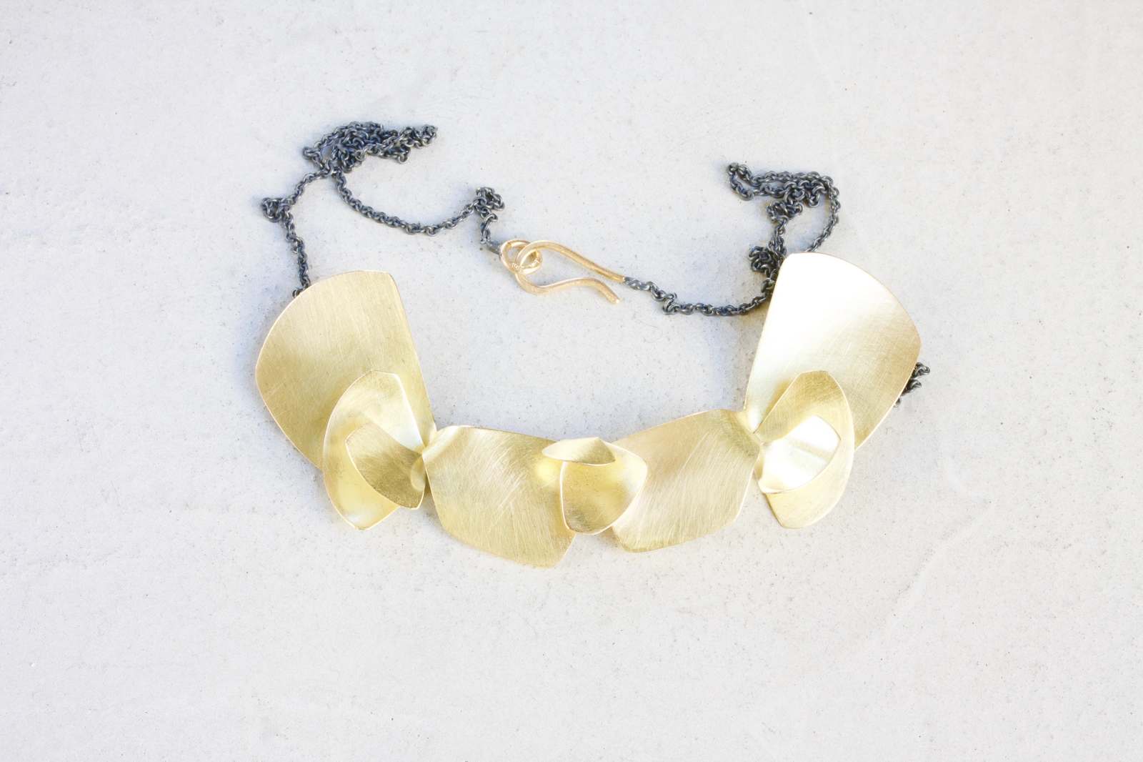 Collier Silber oxidiert, 18Kt Gold n°40 - Letizia Plankensteiner ...