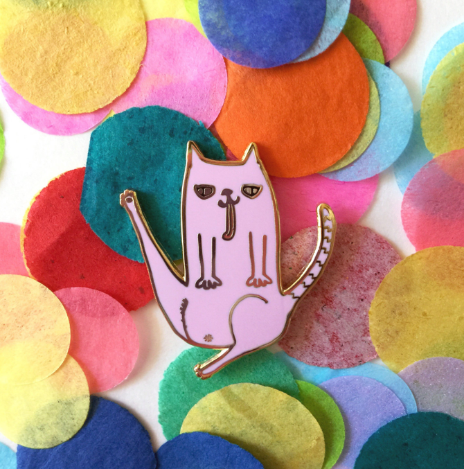 I make a bunch of cat butt pins - Yogurt Lump