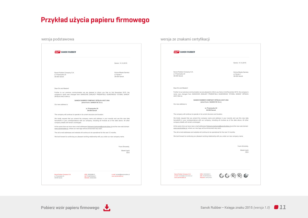 Rebranding of Sanok Rubber Company S.A. - lukaszgoledzinowski