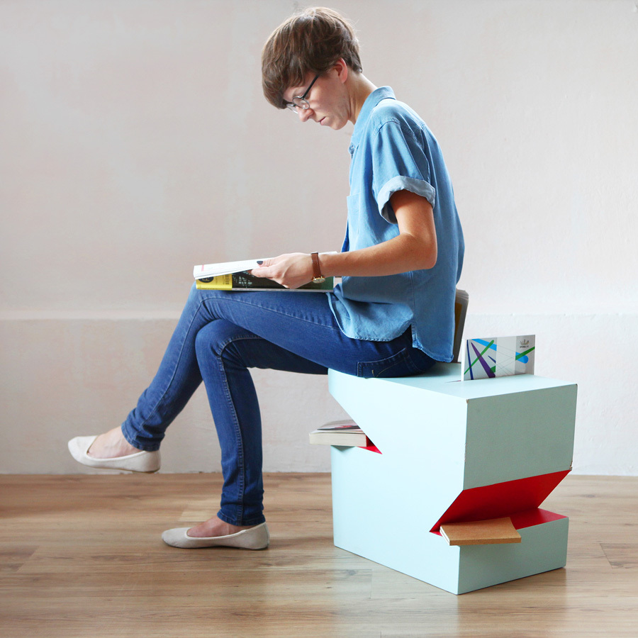 seat / magazine rack - Agata Nowak