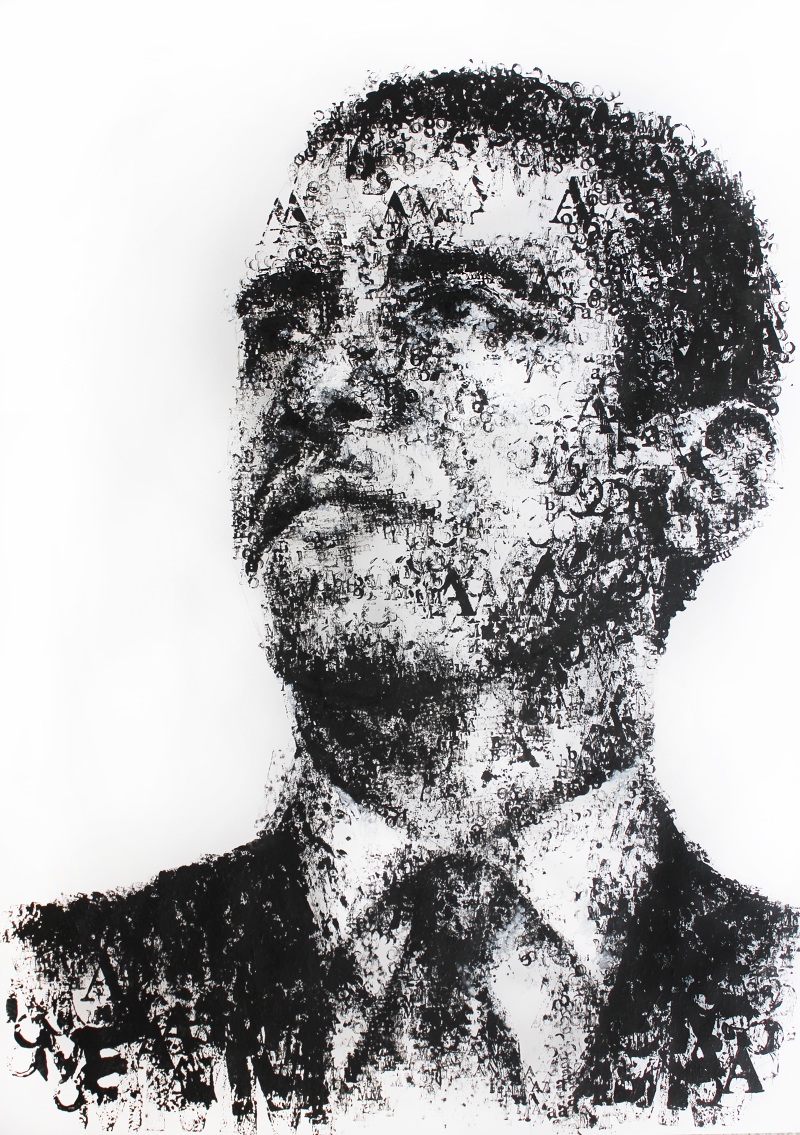 Barack Obama Stamp Portrait - Lydia Hopwood Illustration