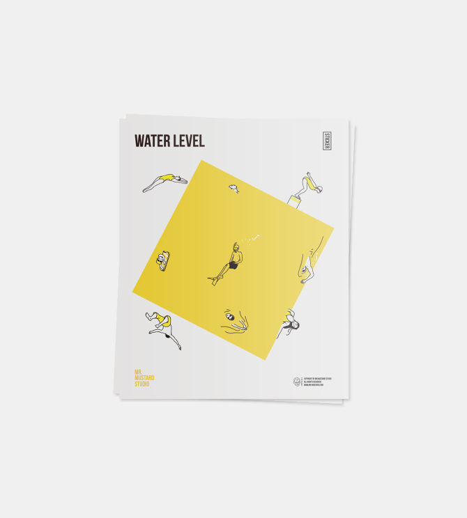 WATER LEVEL sticker - mrmustard