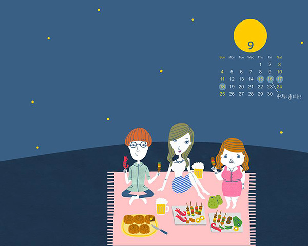 電繪插畫桌布 - Rosy Chang / diary illustration