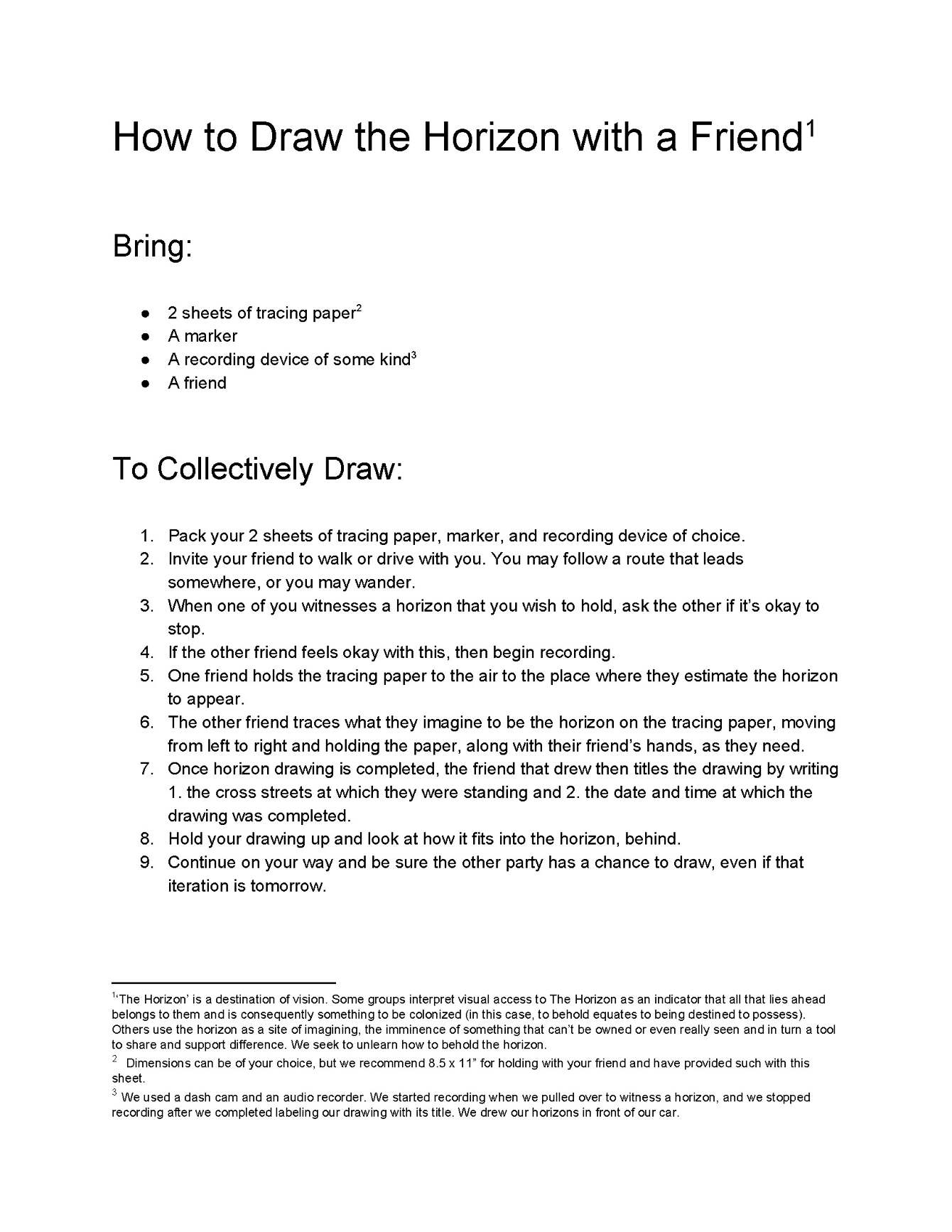 How to Draw the Horizon with a Friend - Katie Giritlian