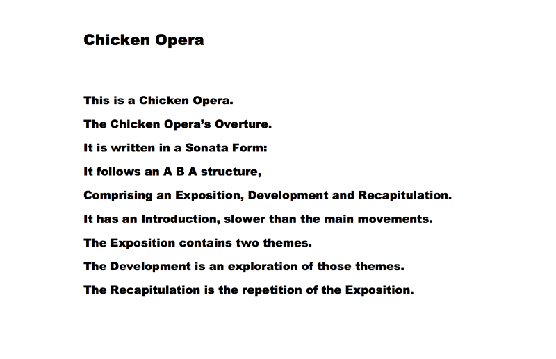 CHICKEN OPERA - Francisca Aires Mateus