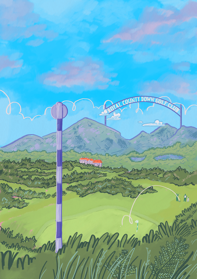 ROYAL COUNTY DOWN GOLF CLUB - Thomas Bannon Illustrator