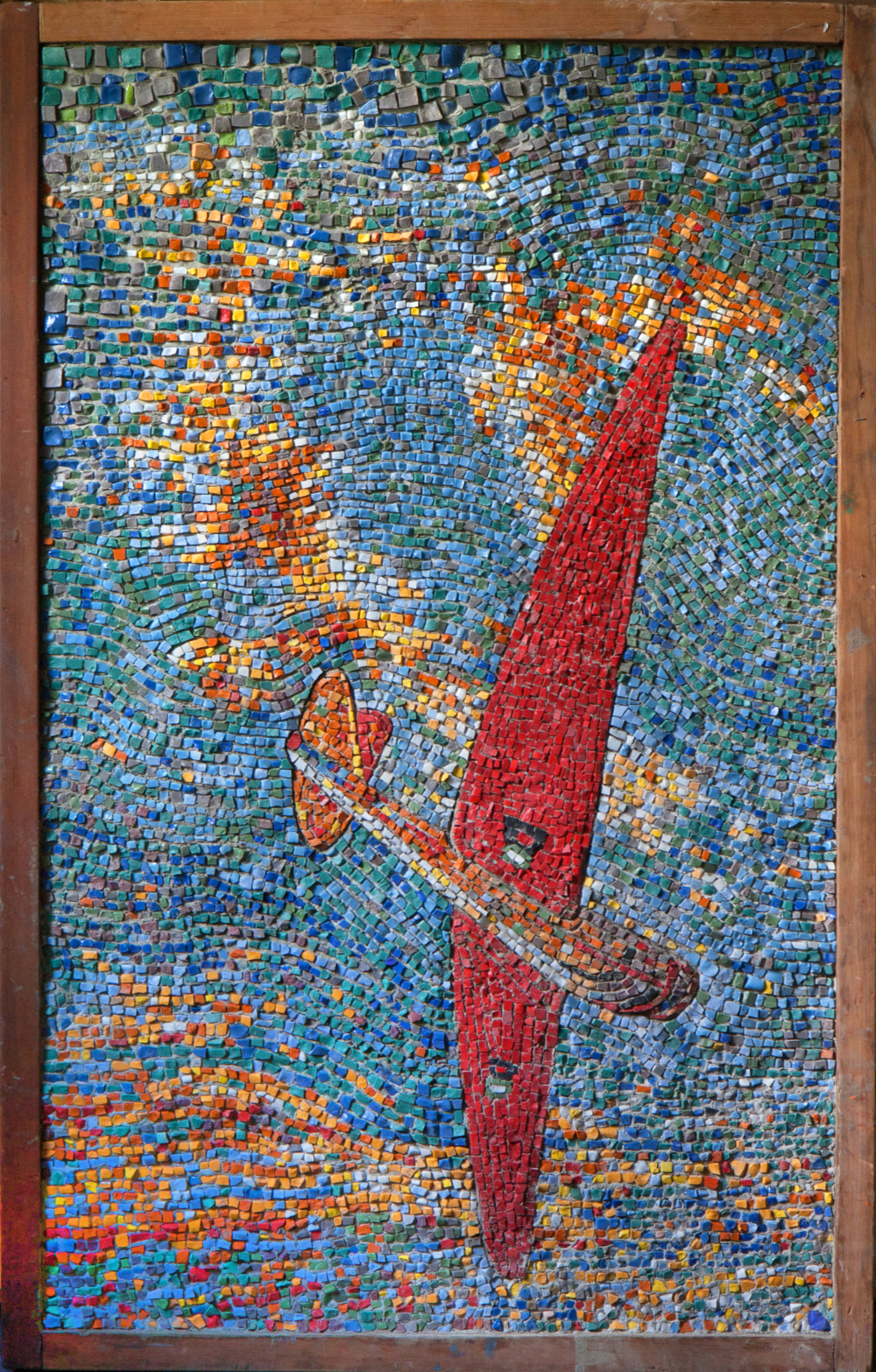 Mosaics with a red plane - Dariia Kuzmych
