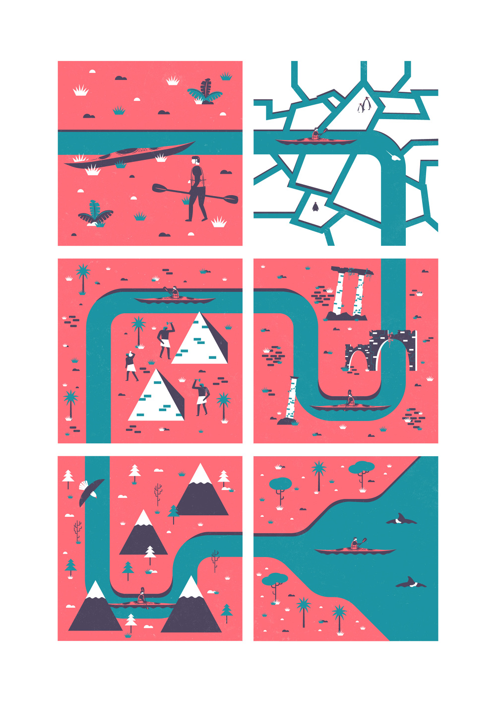 Kayak Comic - Jake Williams Illustration