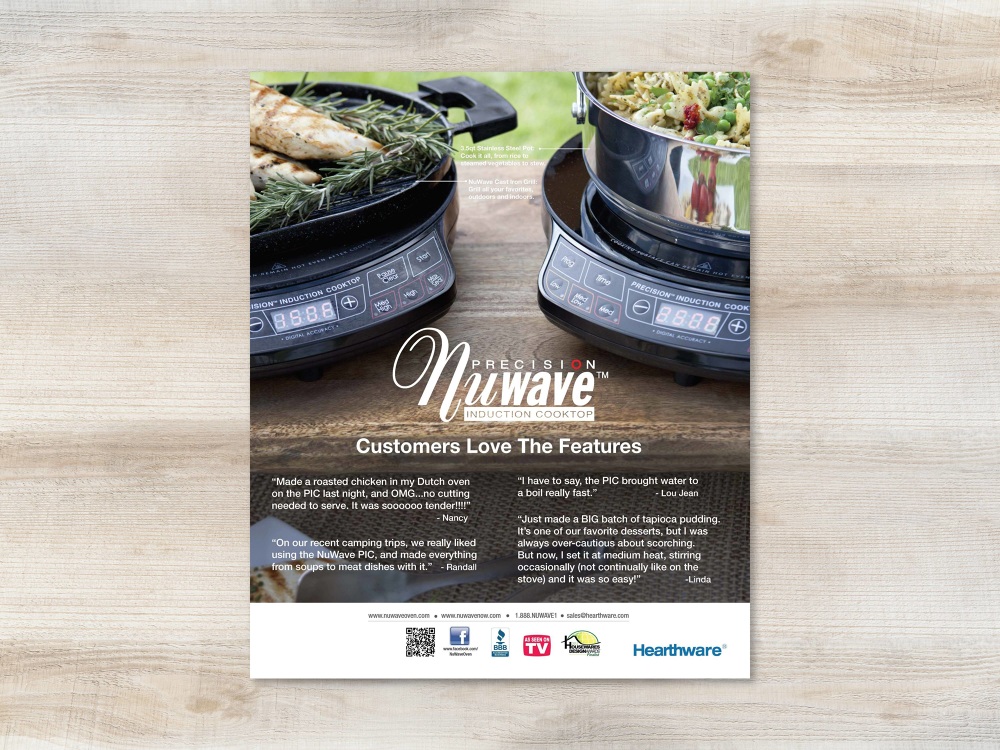 Nuwave Induction Cooktop Magazine Ads - Liz E. Lerman