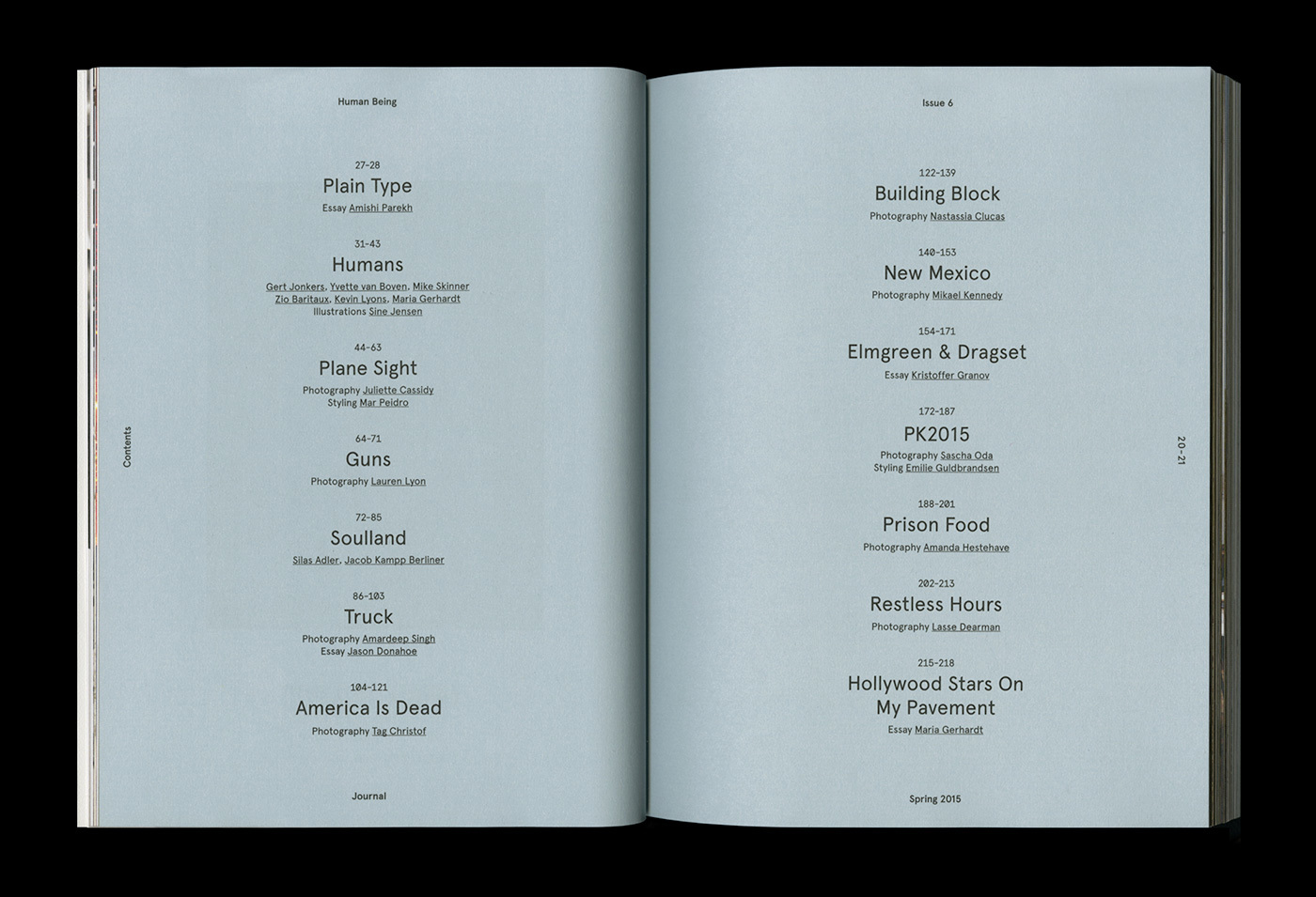 Human Being Journal Issue 6 - Eric Gilkey