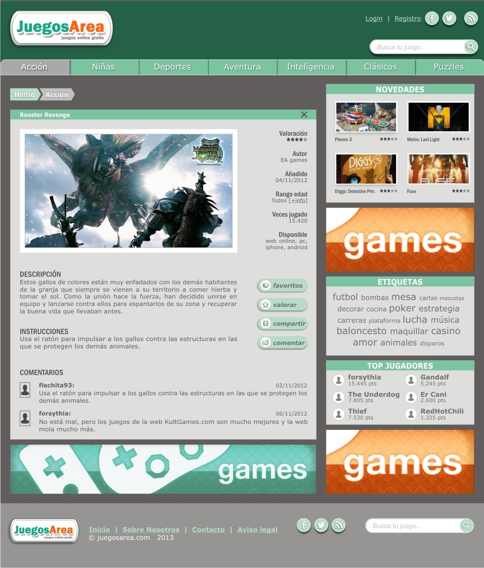 Juegos Área · Mockups - Ana Gamito
