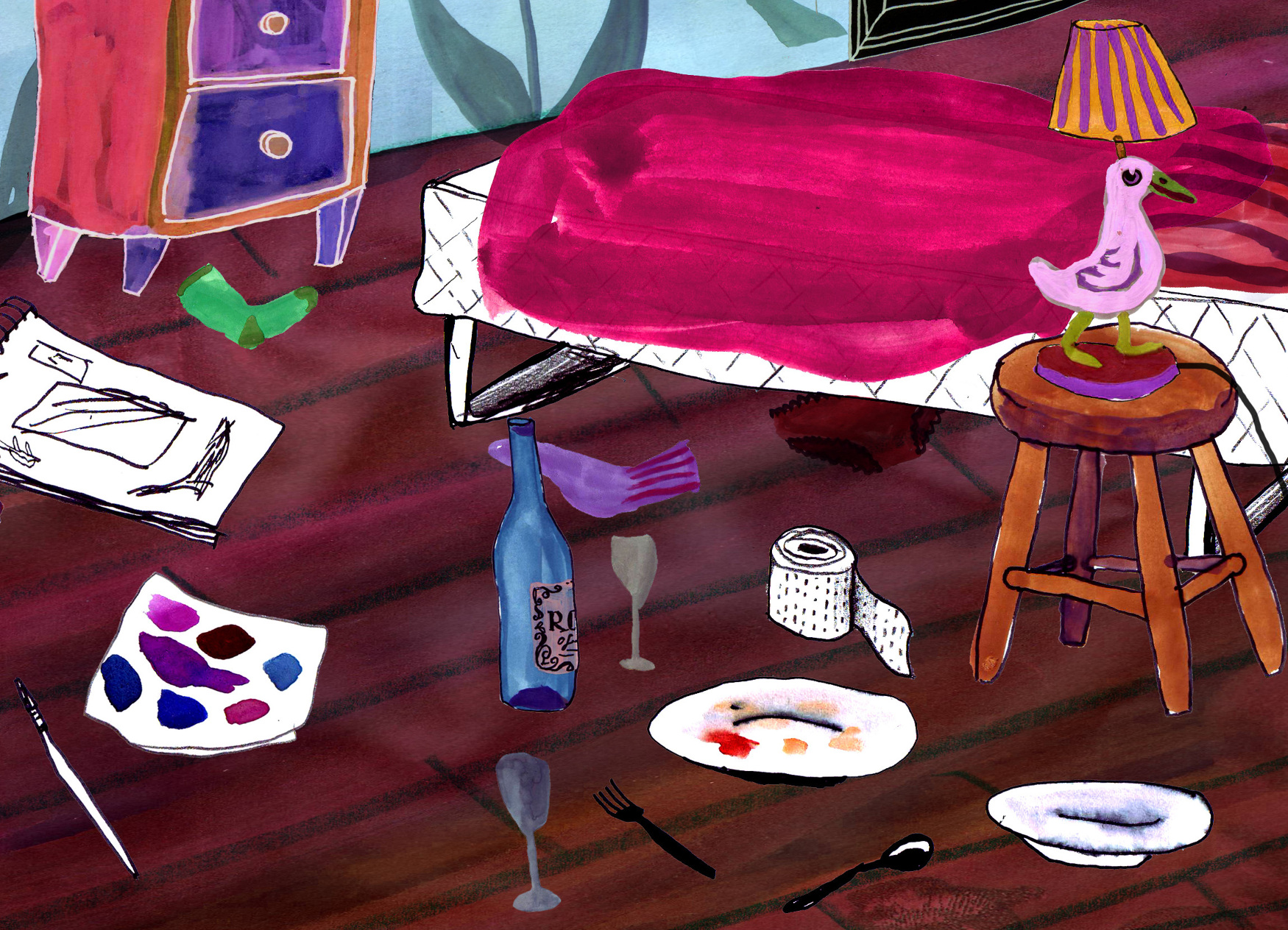 Messy room - Linden Carter Illustration