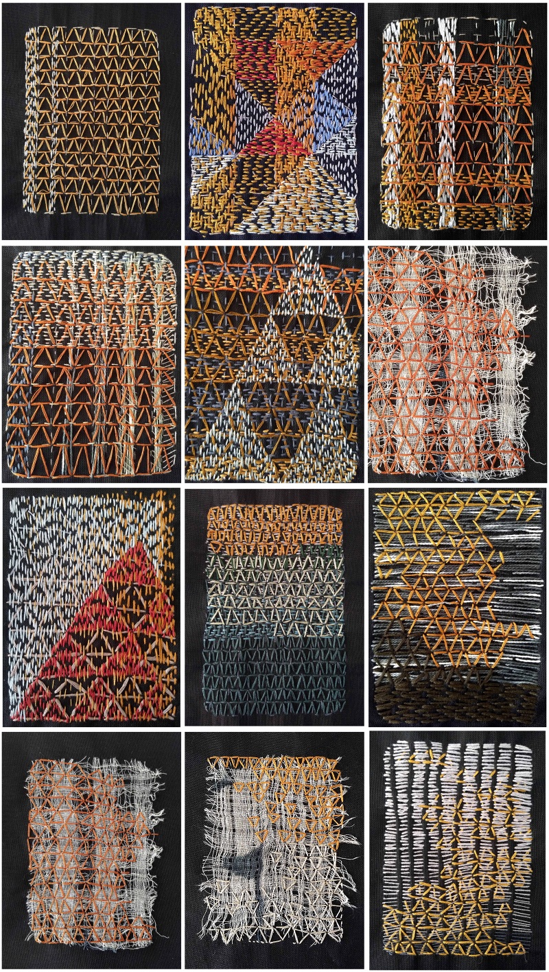 Thread Geometry: studies with stitch - Rachel Johnston