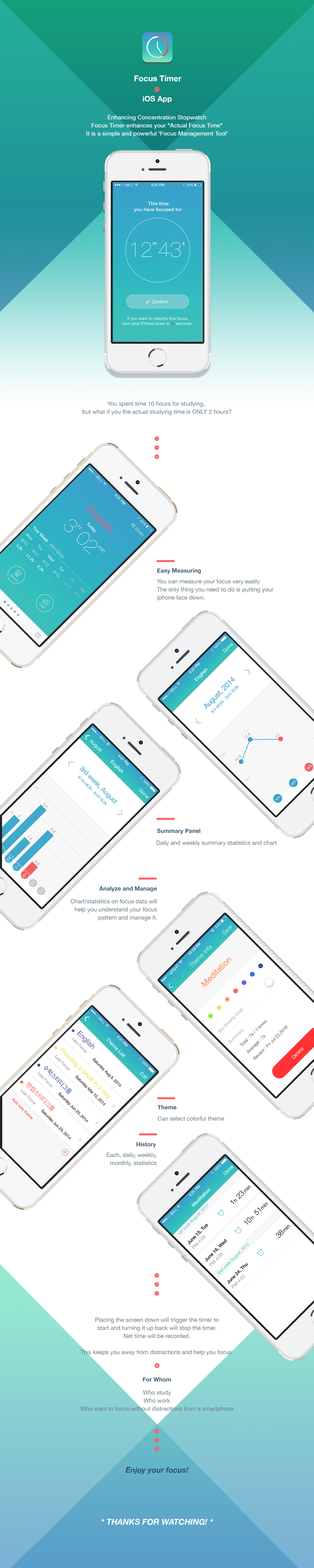 Focus Timer Ios Android App Workby Narinnn