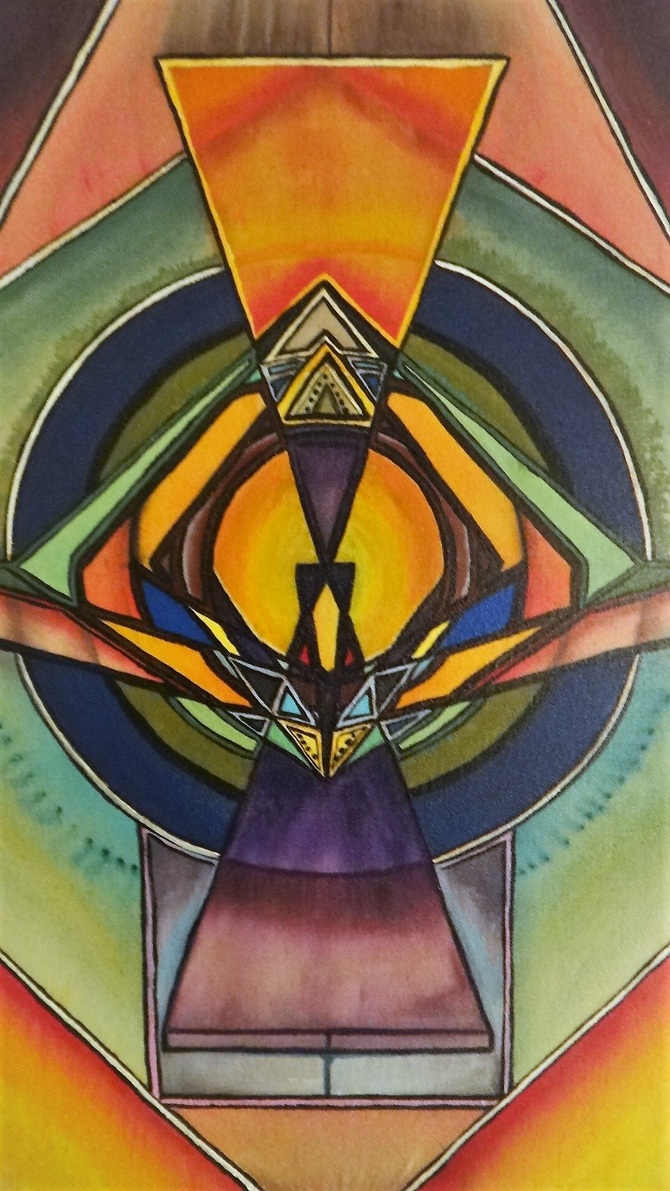 Abstract Geometry Painting - haileymckeilart