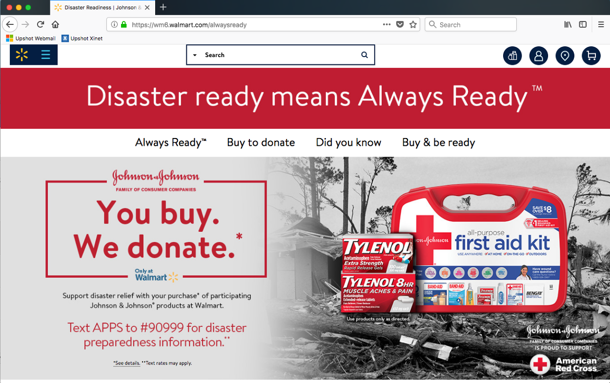 American Red Cross Partnership with J&J at Walmart - TONY BANASIAK ...