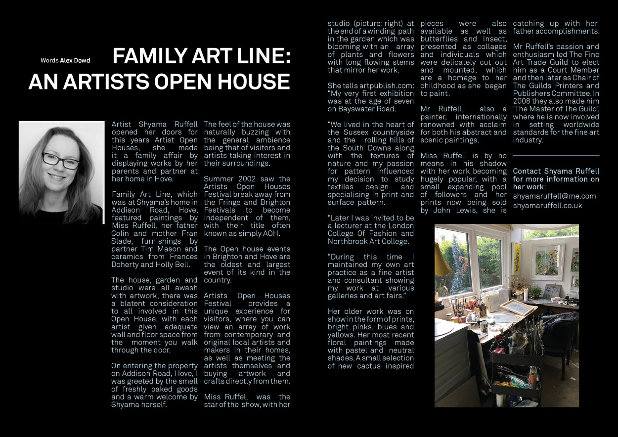 Family Art Line: An artist open house review - Alex Dowd