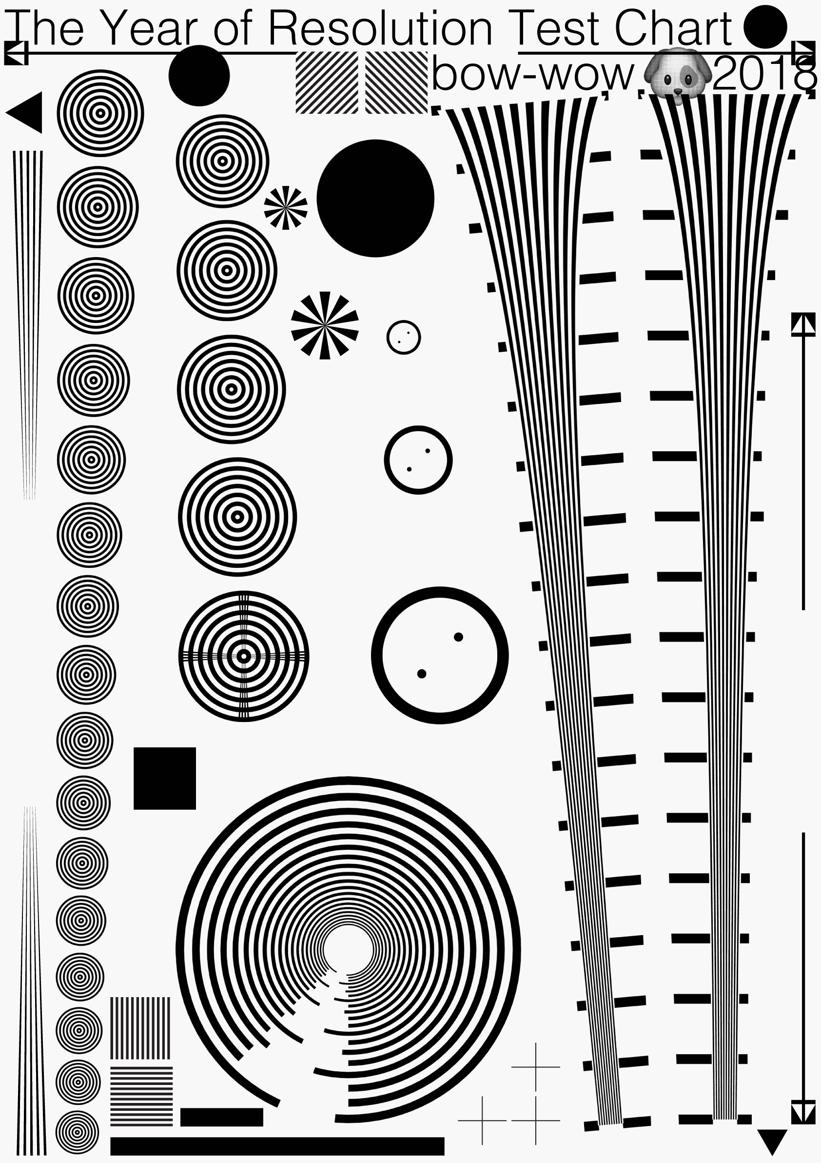The Year of Resolution Test Chart - HWAL