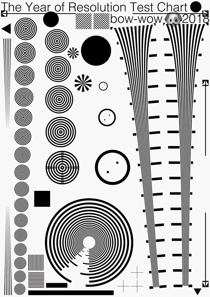 The Year of Resolution Test Chart - HWAL