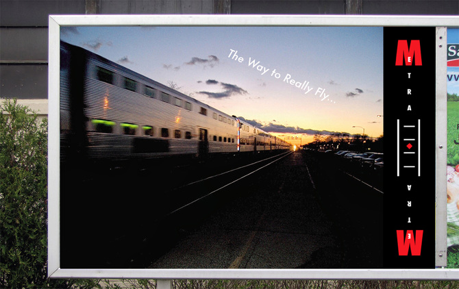 Metra Ad Poster & Schedule Brochure - Jennifer Vargas