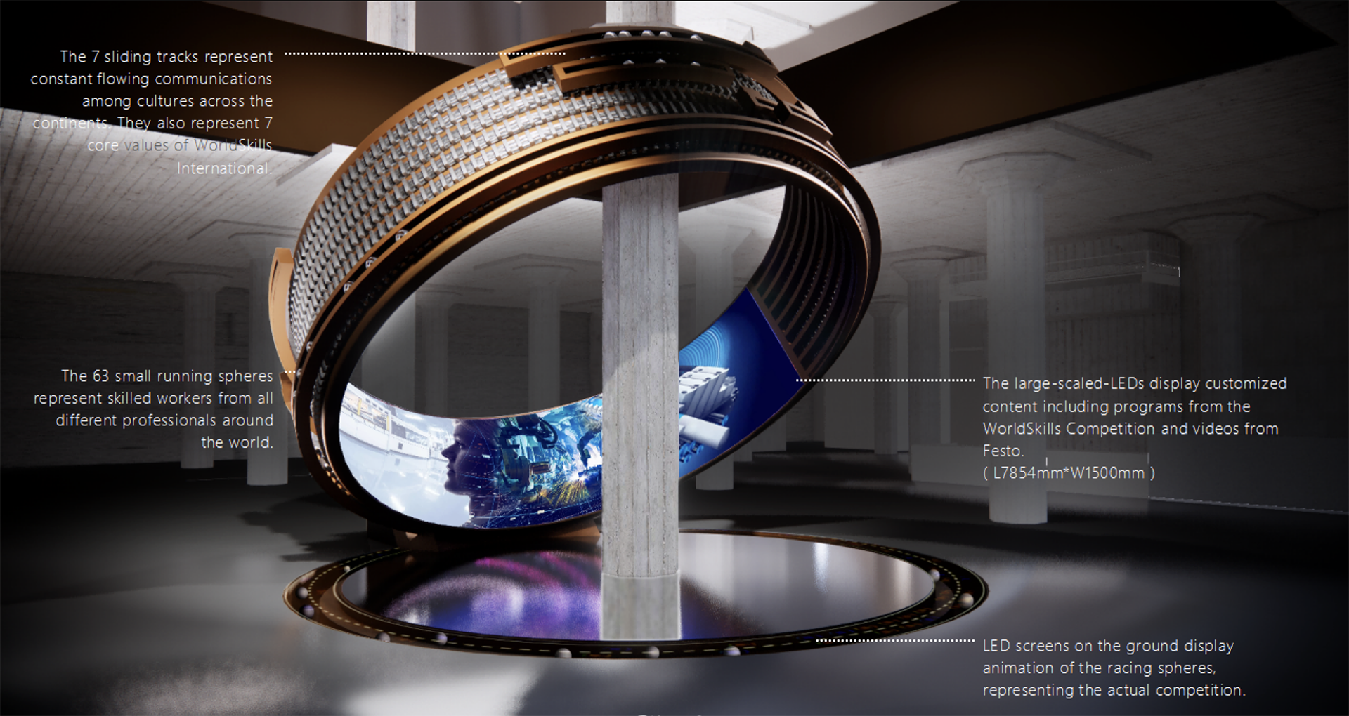 World Engine Kinetic Installation - Yunxin Hu