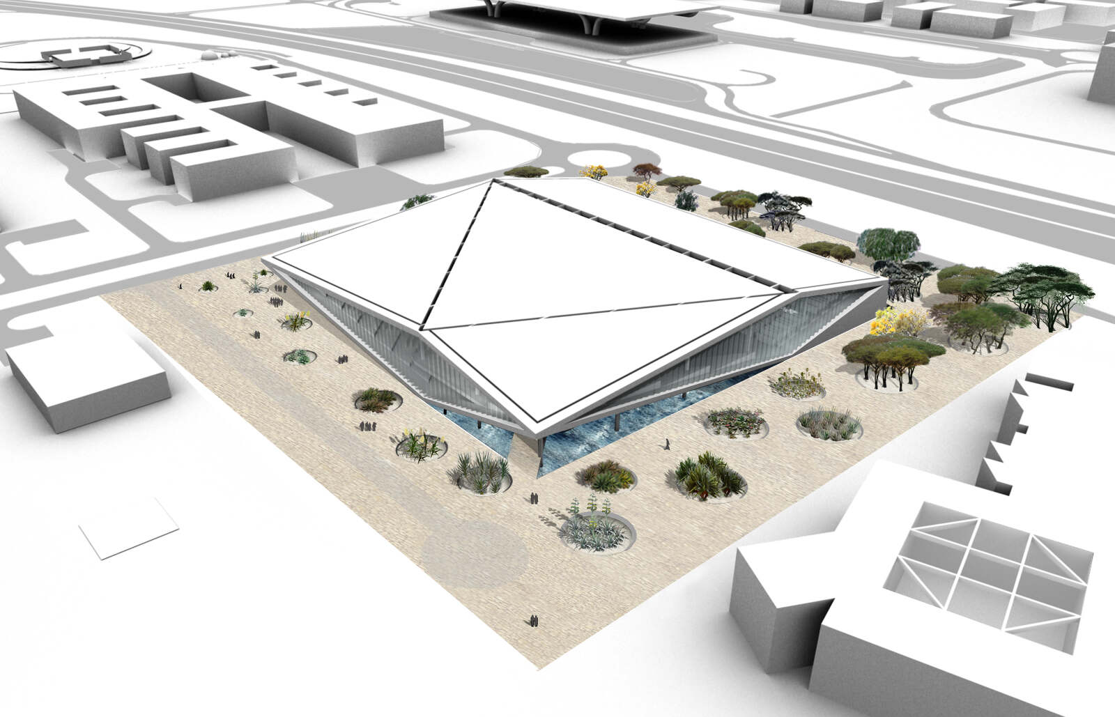 Qatar National Library Doha - Inside Outside