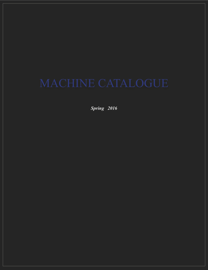 Machine Catalogue