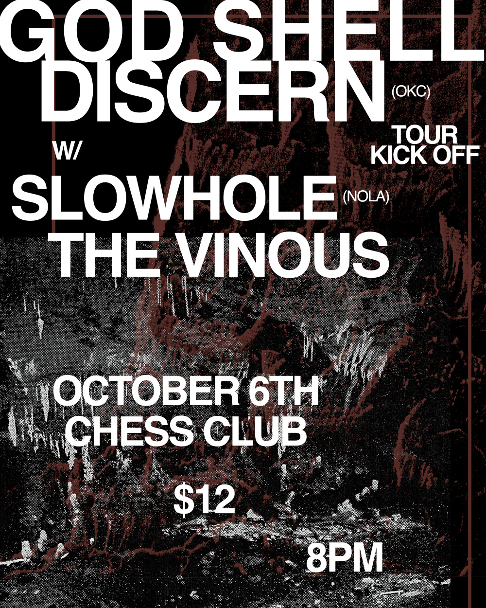 God Shell/Discern Tour Kick Off Show Poster - Sub Sole Vanitas