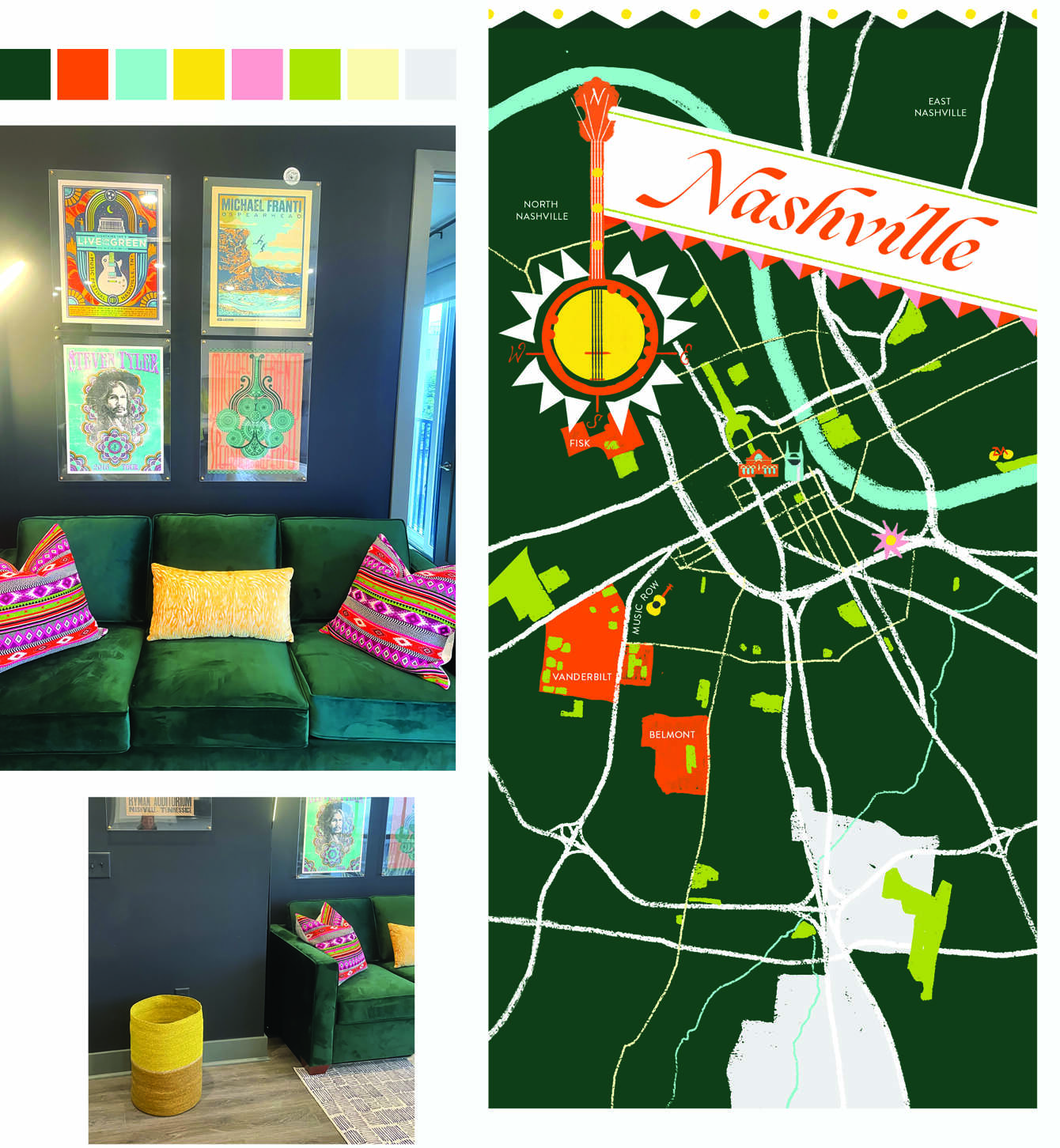 Nashville Airbnb Mural - SUSANNA CHAPMAN