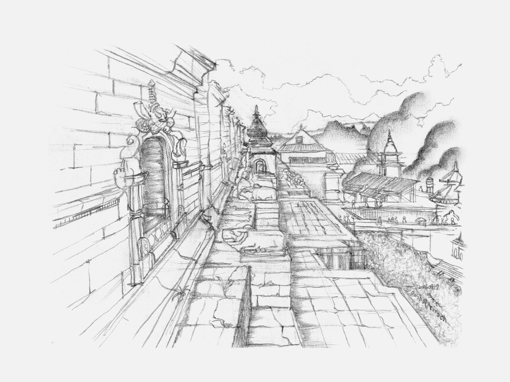 Sketch in Nepal - PART OF THE ART OFFICE