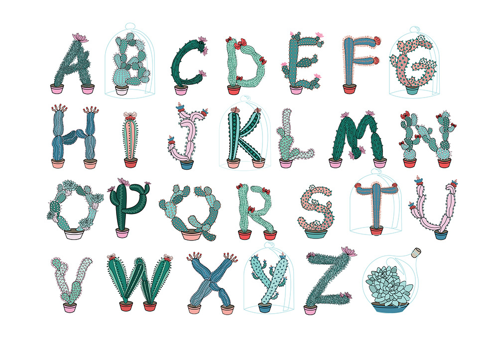 Cactus Alphabet - Gwendoline lr