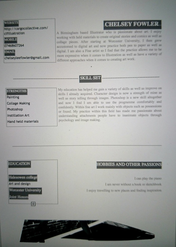 Chelsey Fowler // CV - clfillustration