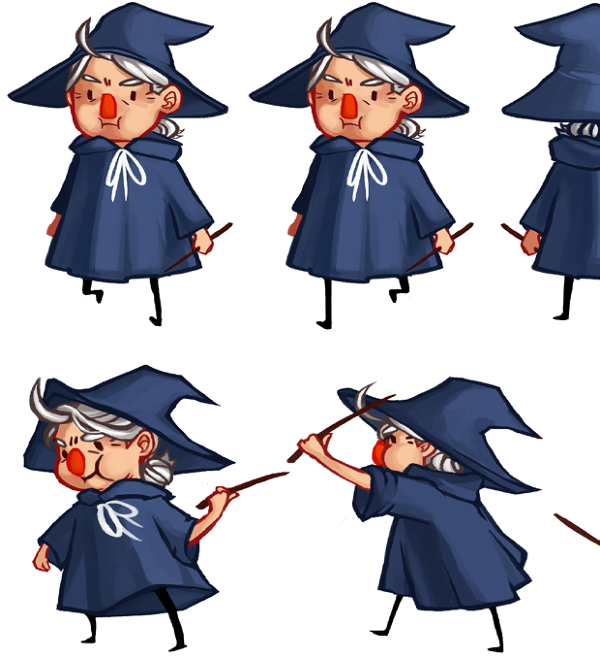 Witch Animation Frames - Creative Portfolio - Cherie Lin